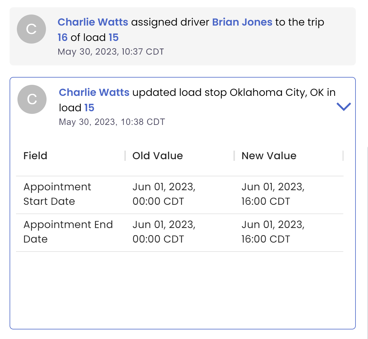 Load Activity Logs - Beta